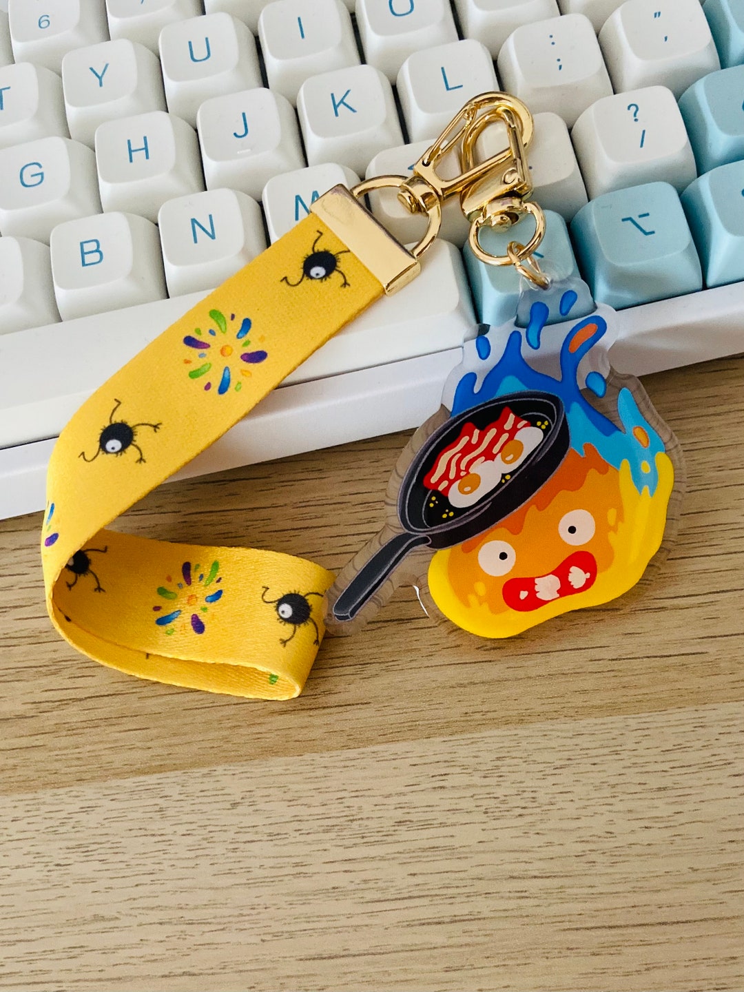 Calcifer Keychain Studio Ghibli Keychain Studio Ghibli Art - Etsy