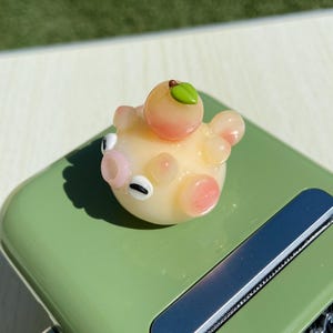 Peach Puffer Fish Desk Friend Polymer Clay Desk Friends Artisan Desk ...