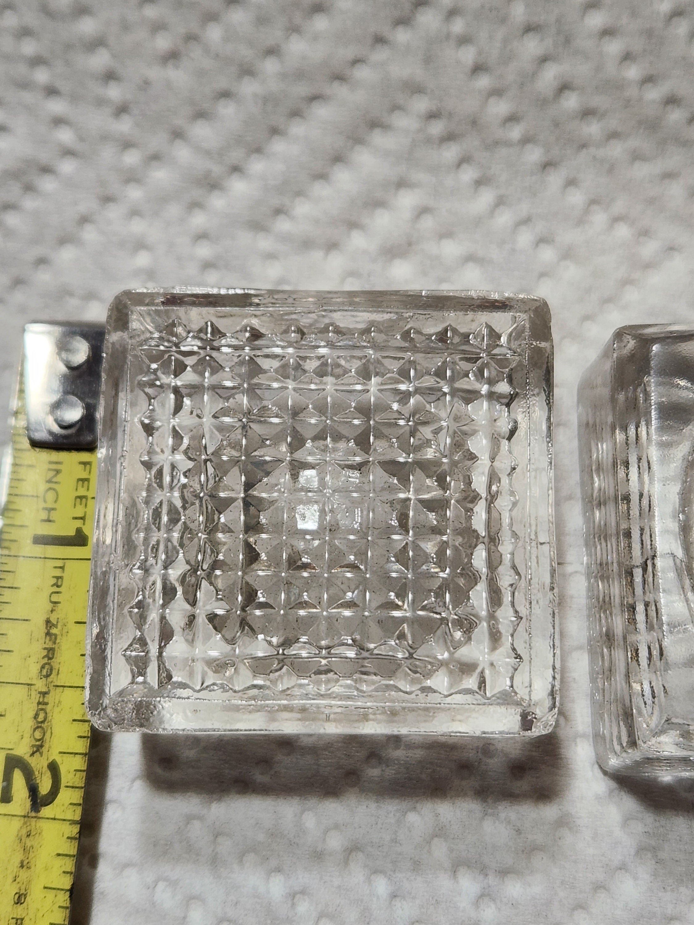 Vintage GORGEOUS 2 Small Glass Pieces for Salt, Candles? SO PRETTY! - Etsy