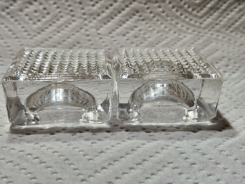 Vintage GORGEOUS 2 Small Glass Pieces for Salt, Candles? SO PRETTY! - Etsy