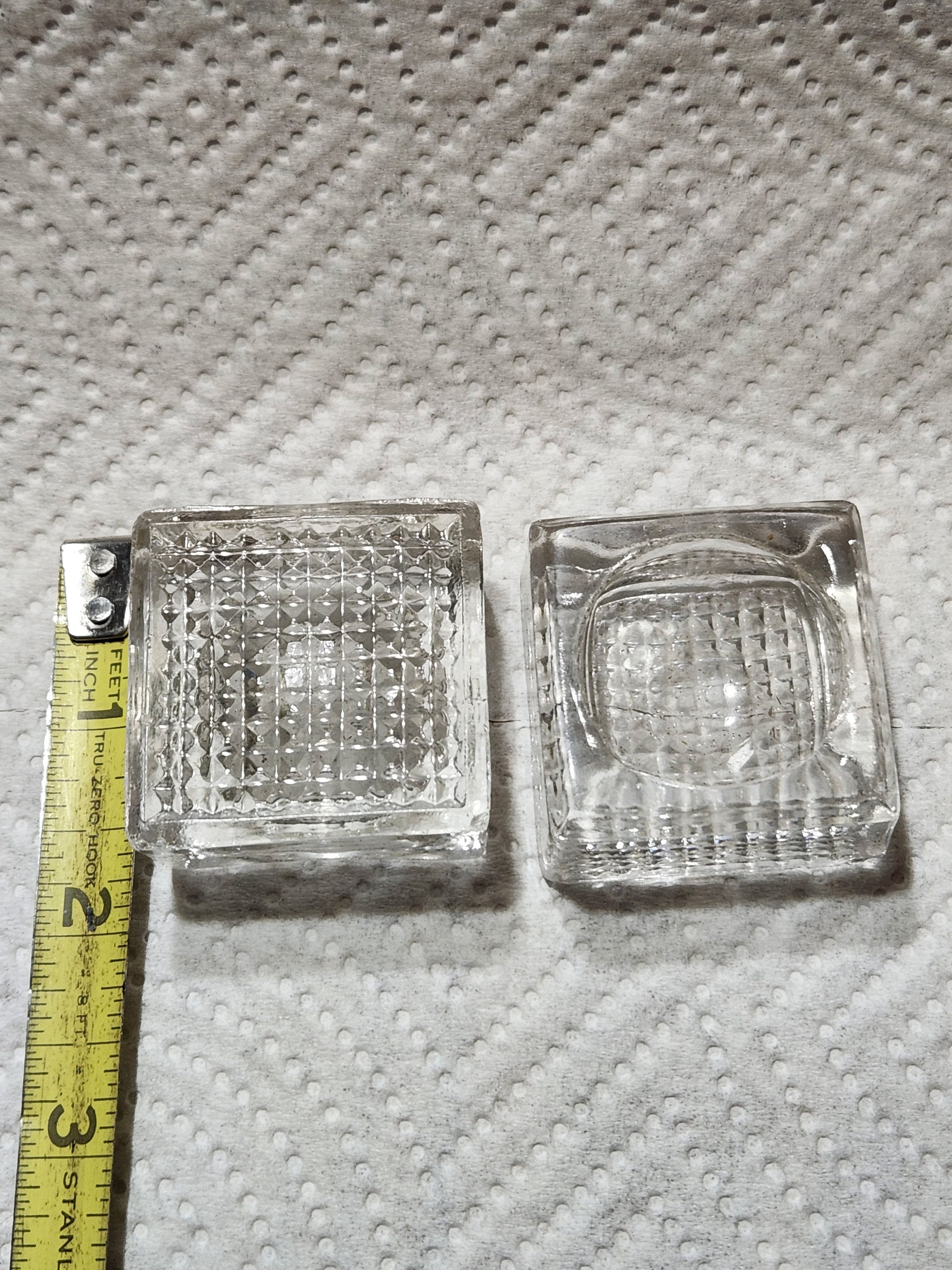 Vintage GORGEOUS 2 Small Glass Pieces for Salt, Candles? SO PRETTY! - Etsy
