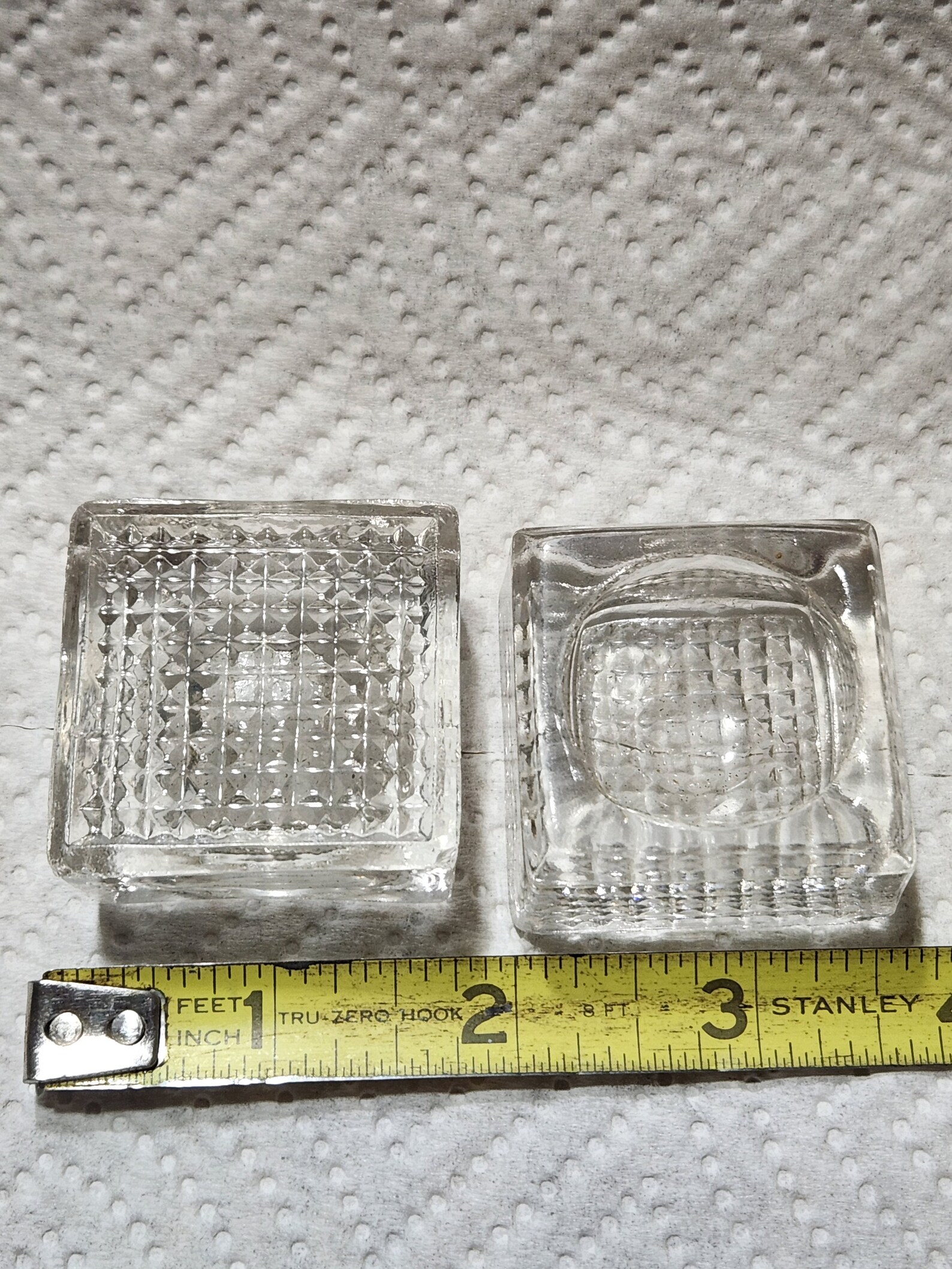 Vintage GORGEOUS 2 Small Glass Pieces for Salt, Candles? SO PRETTY! - Etsy