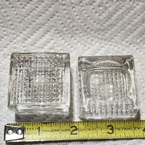 Vintage GORGEOUS 2 Small Glass Pieces for Salt, Candles? SO PRETTY! - Etsy