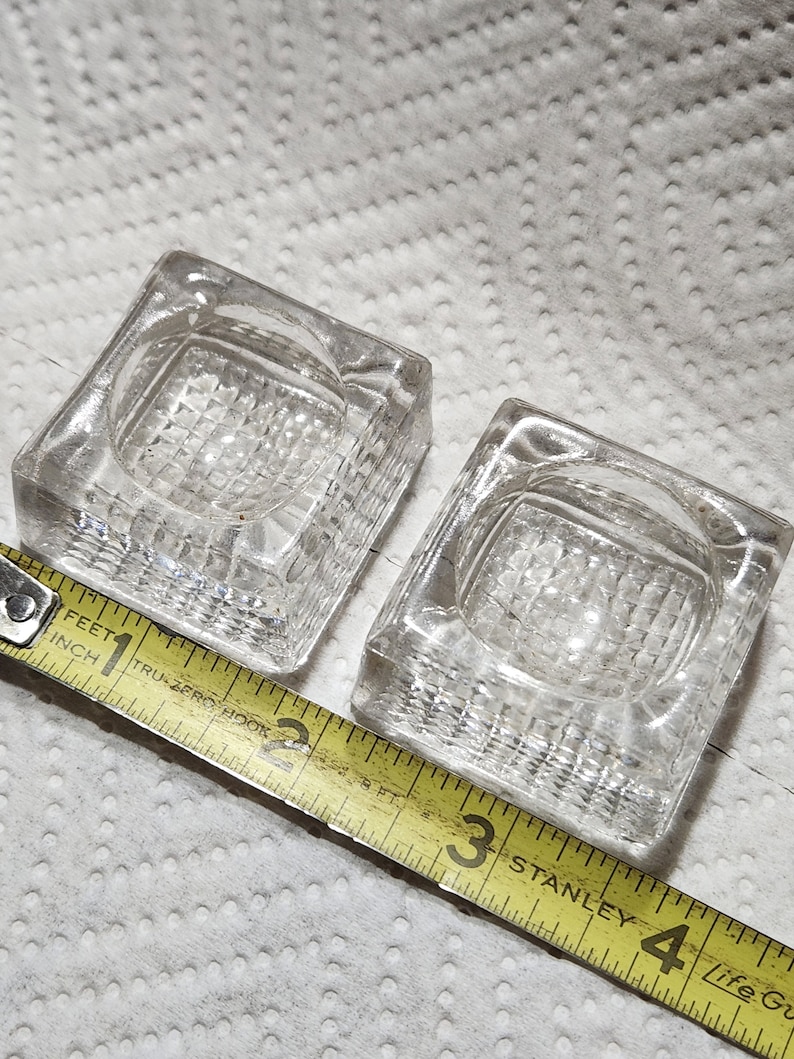 Vintage GORGEOUS 2 Small Glass Pieces for Salt, Candles? SO PRETTY! - Etsy