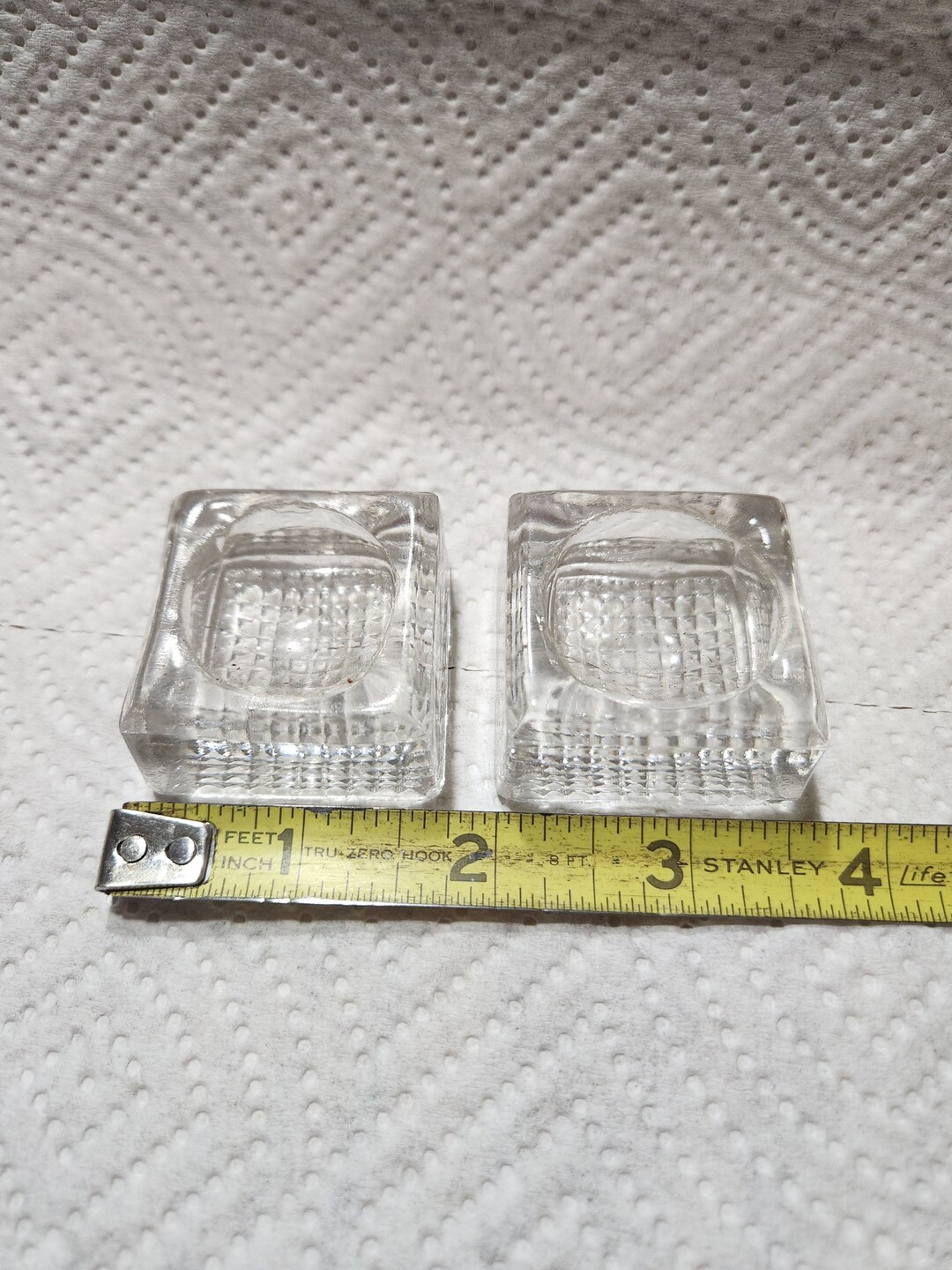 Vintage GORGEOUS 2 Small Glass Pieces for Salt, Candles? SO PRETTY! - Etsy
