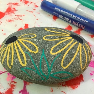 DIY Coloring Rocks | Hand Drawn for You to Finish | Set of 4 | Genuine ...