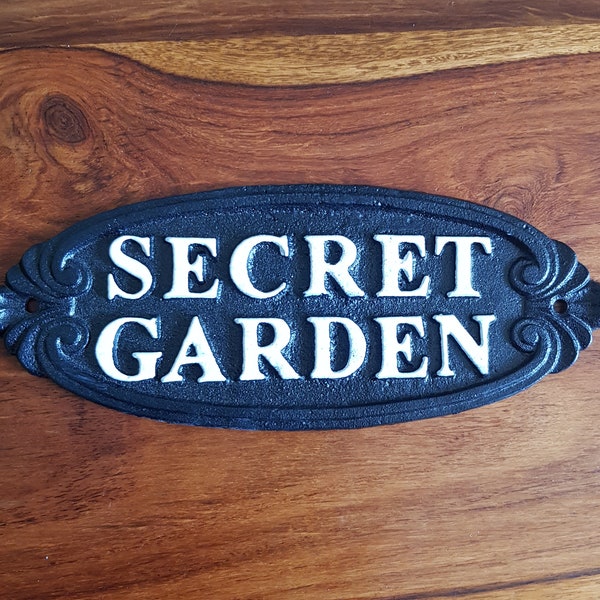 Cast Iron Garden Sign - Etsy UK