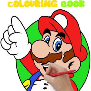 Super Mario Colouring Book - Etsy