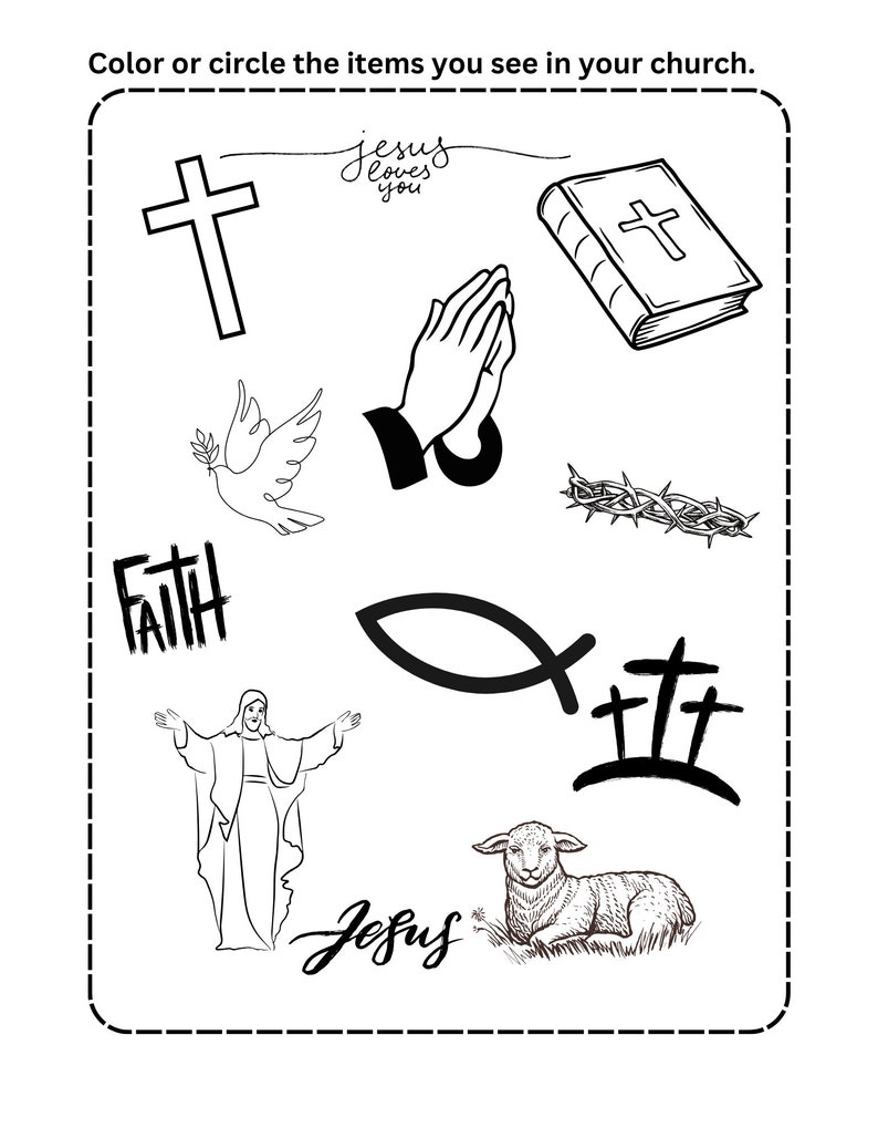 Children’s Church Activity Pages - Etsy