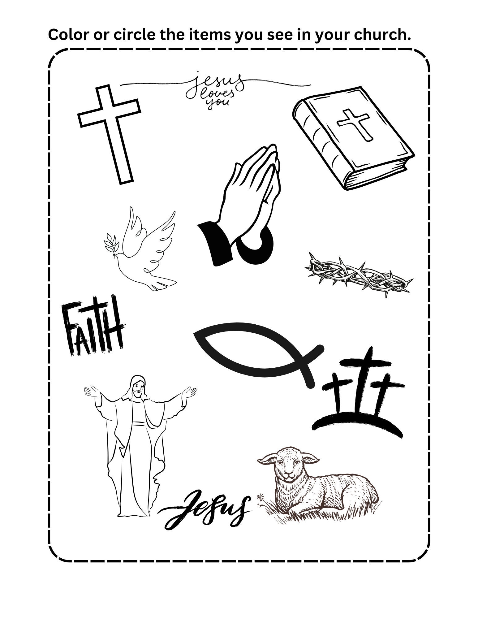 Children’s Church Activity Pages - Etsy