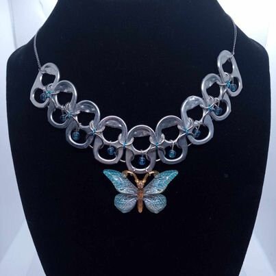 Handmade Recycled Necklace - Etsy