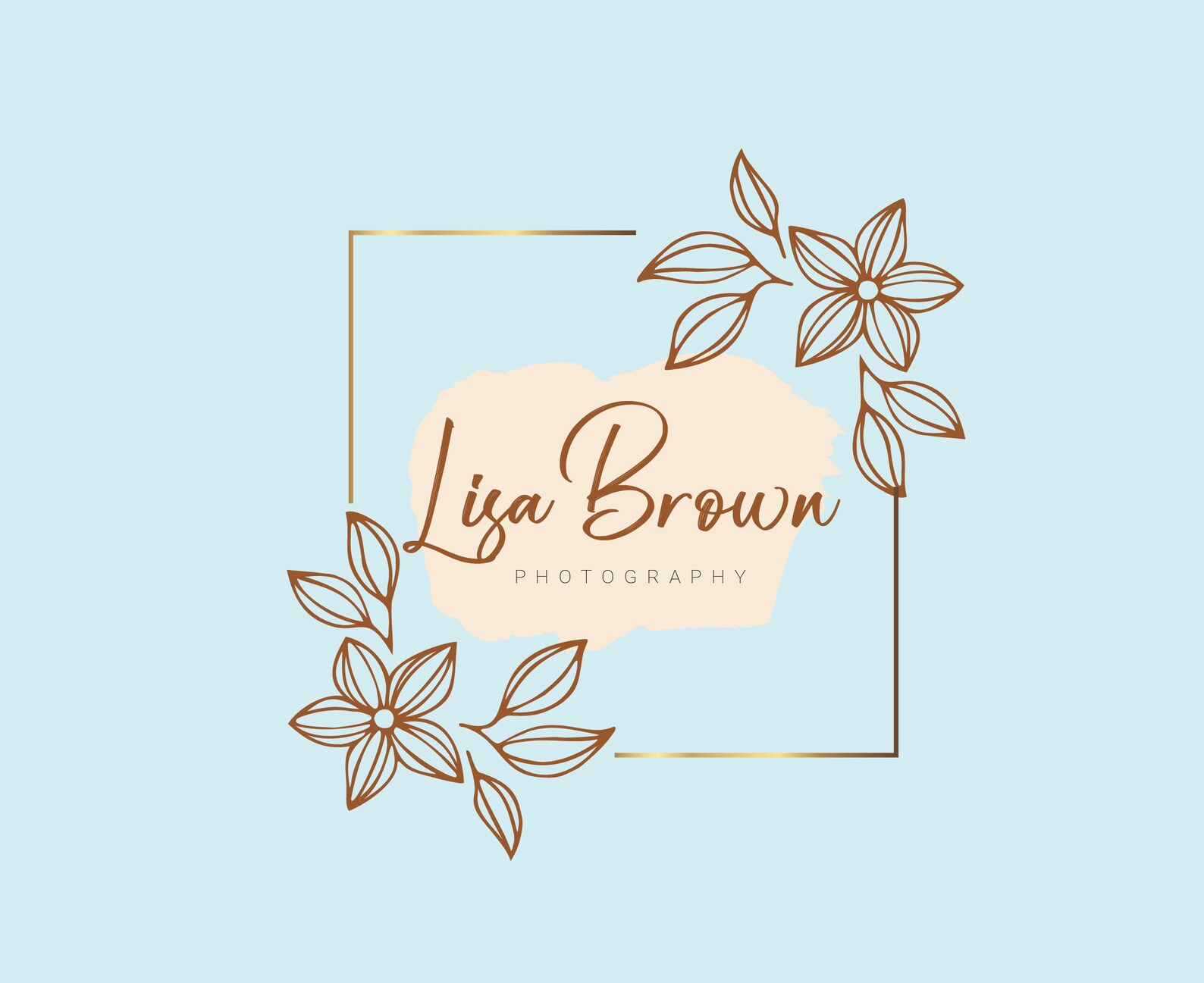 Custom Floral Logo Design, Eucalyptus Photography Boutique Shop Logo ...