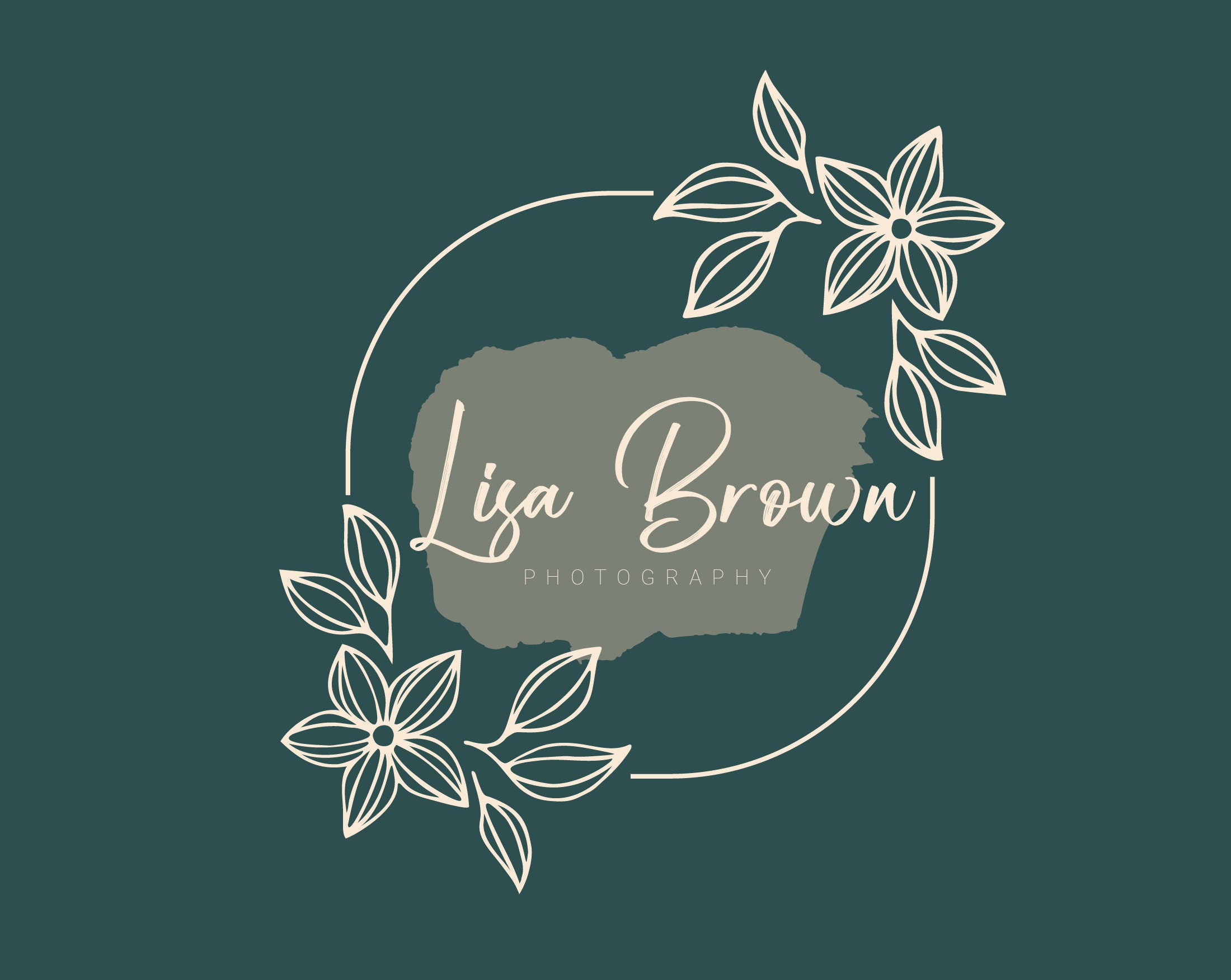 Custom Floral Logo Design, Eucalyptus Photography Boutique Shop Logo ...