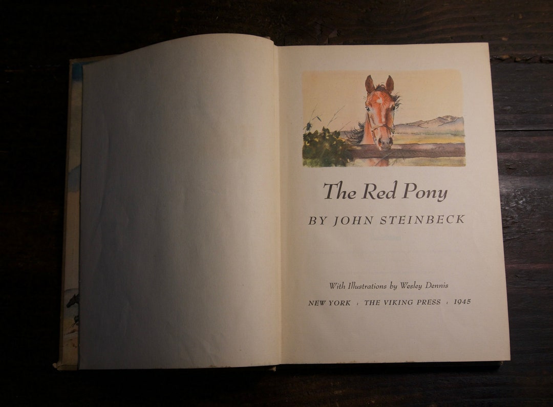 The Red Pony by John Steinbeck (1945 First Edition) - Etsy