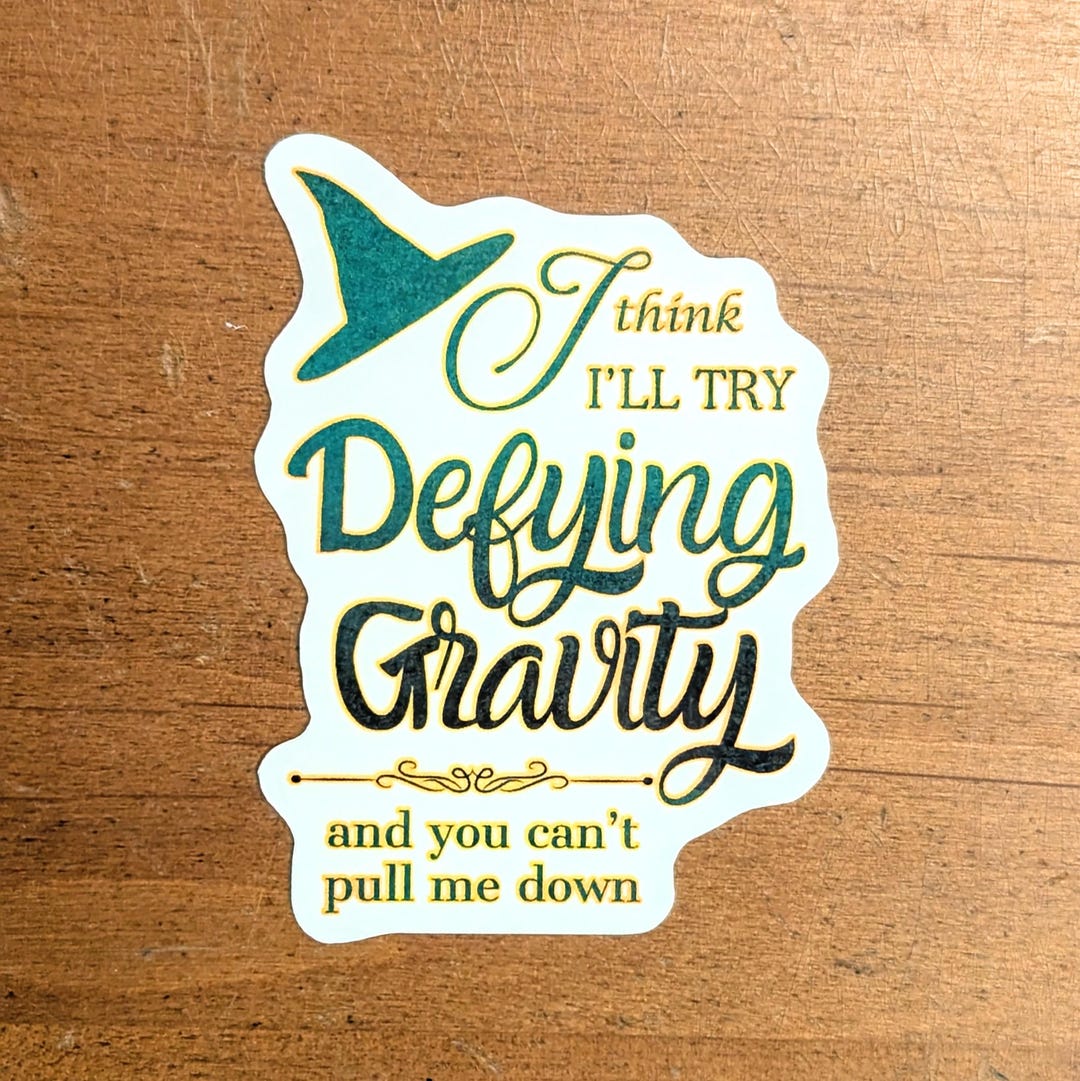 Defying Gravity Wicked Stickers Water Bottle Sticker Laptop Decal - Etsy