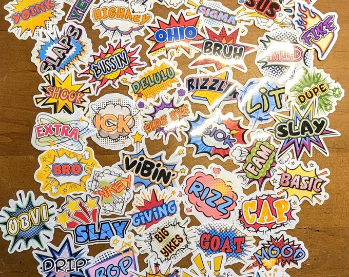 Genz Slang Stickers - Etsy