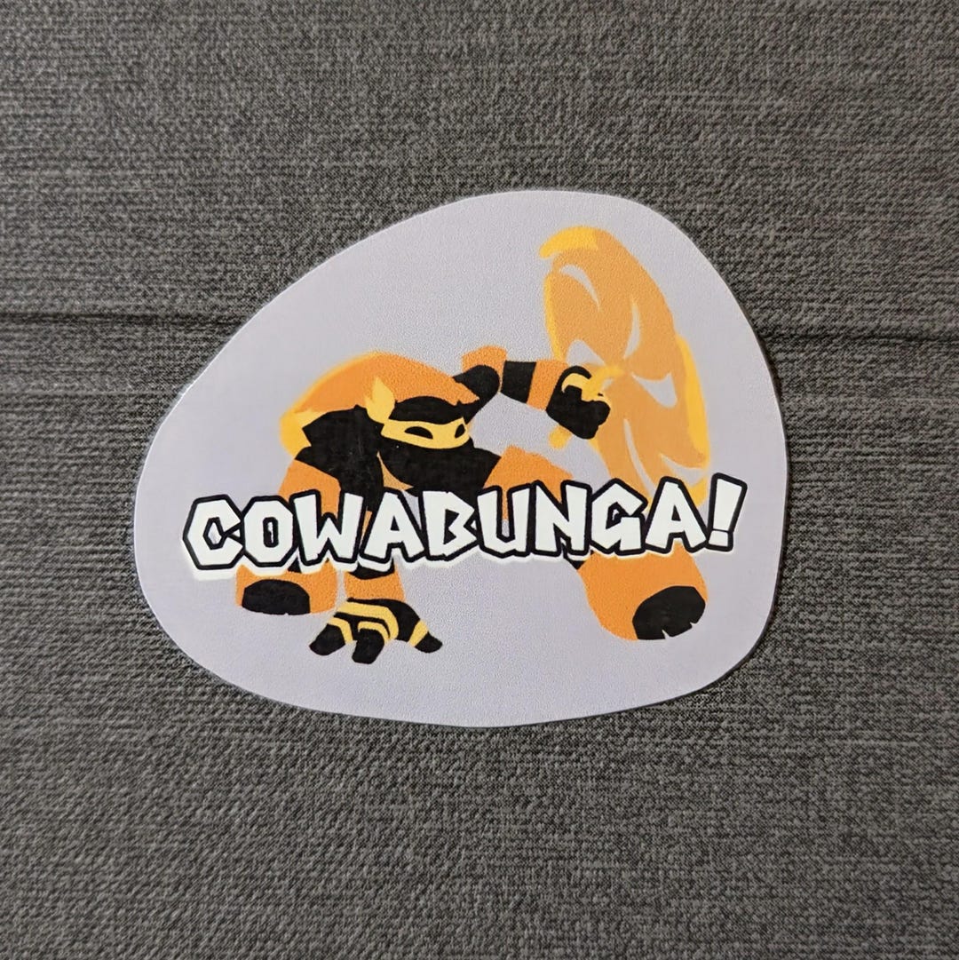 Ninja Turtles Stickers Cowabunga Cowabummer TMNT Water Bottle Sticker ...