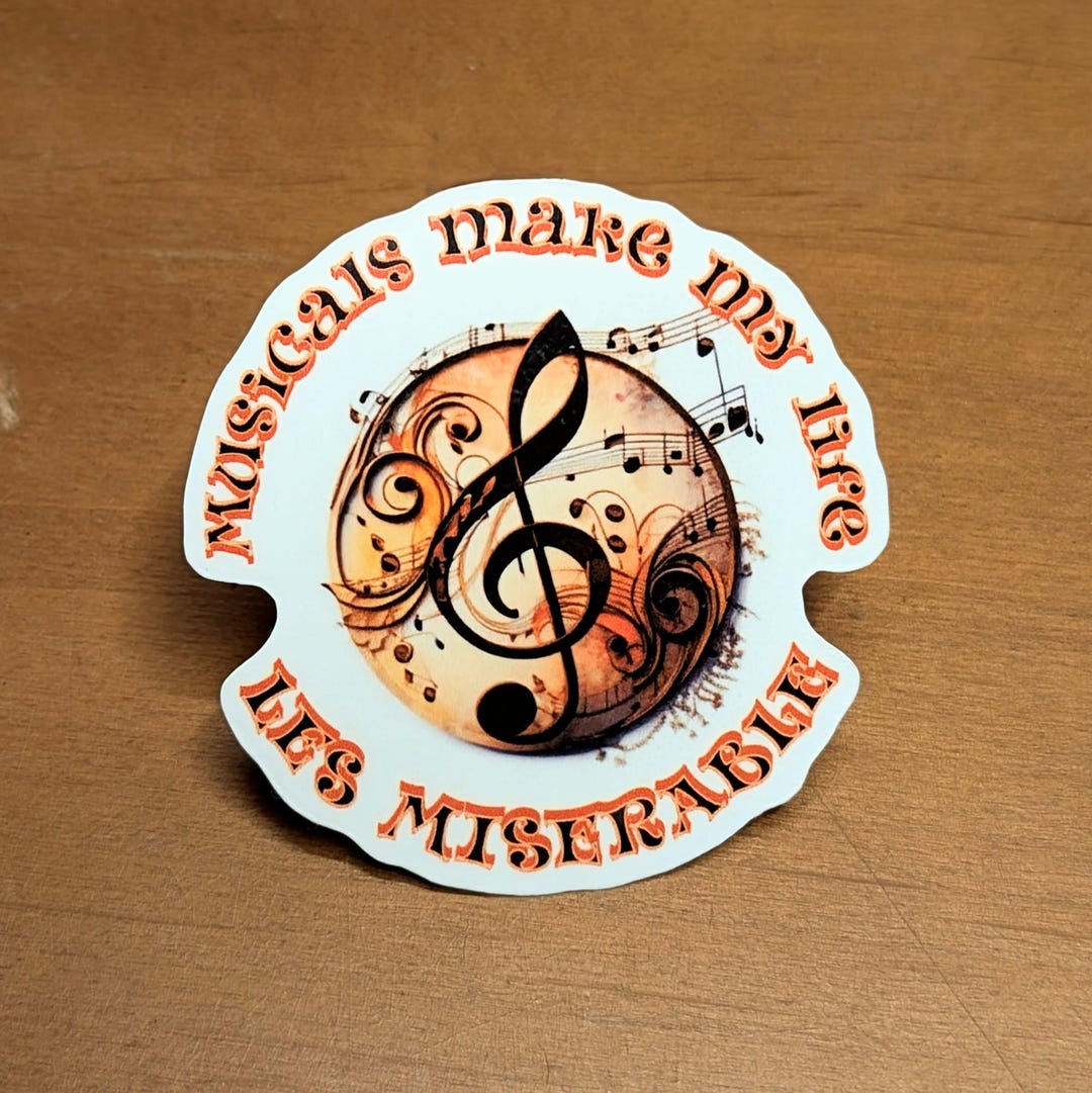 Musicals Make Me Les Miserable Sticker - Etsy