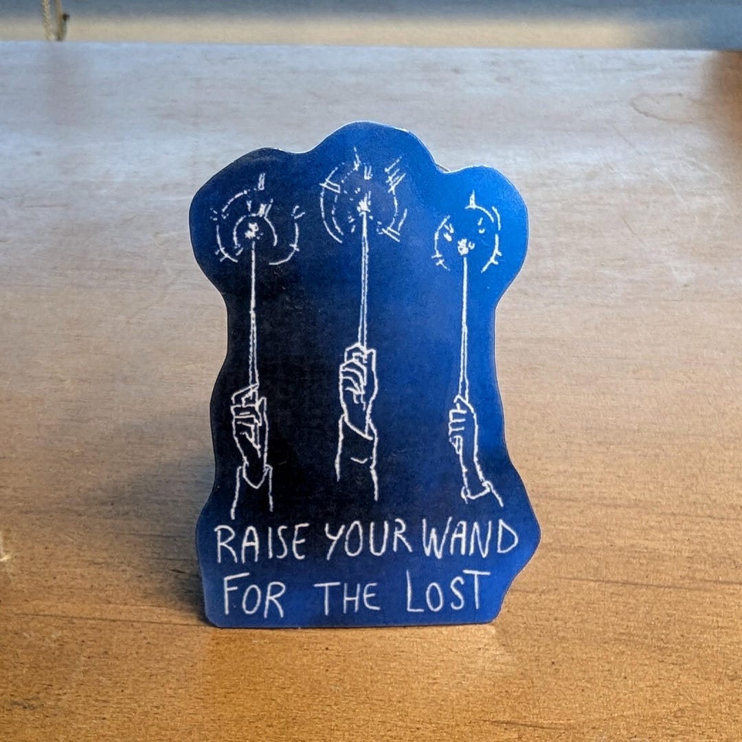 Raise Your Wand for the Lost Sticker Mcgonagall Harry Potter Maggie ...