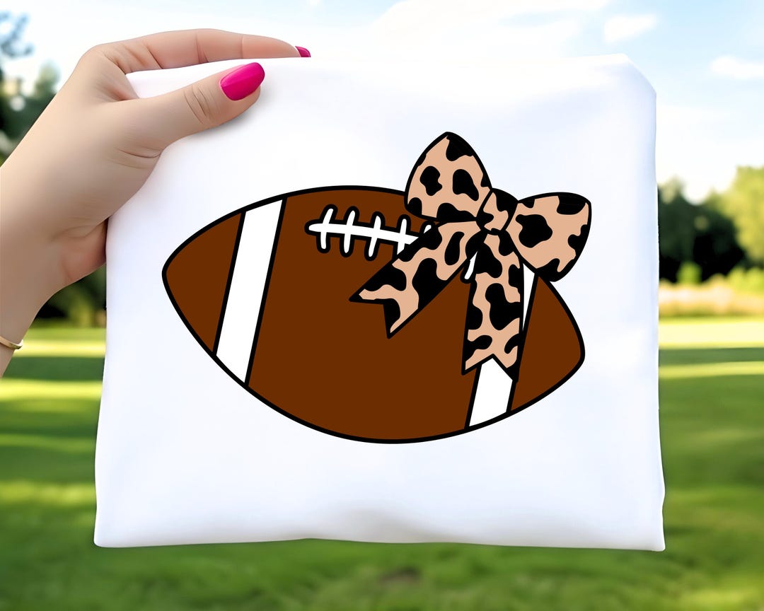 Football Coquette Bow SVG, Football Bow PNG, Football Silhouette, Game ...