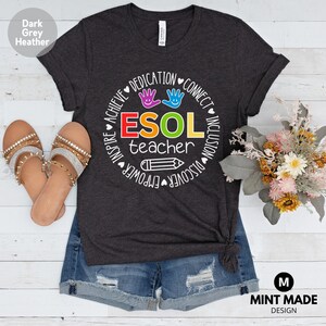 ESOL Teacher Shirt, ESOL T Shirt, ESOL Shirt, Esol Teacher T-shirt ...