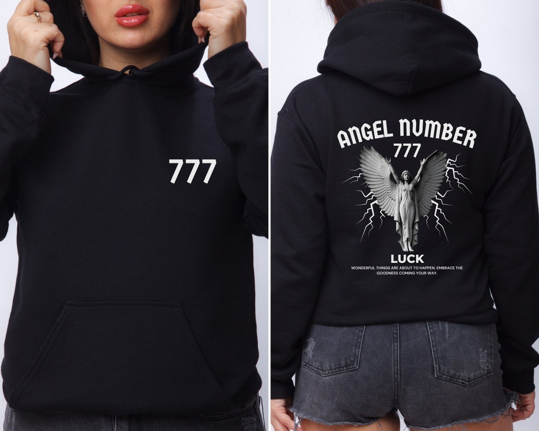 777 Angel Number Hoodie, 777 Hoodie, 777 Sweatshirt, 777 Luck Hoodie ...