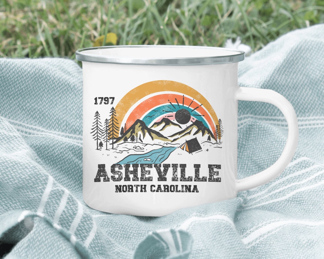 Asheville Camping Mug, Asheville NC Mug, Asheville North Carolina ...