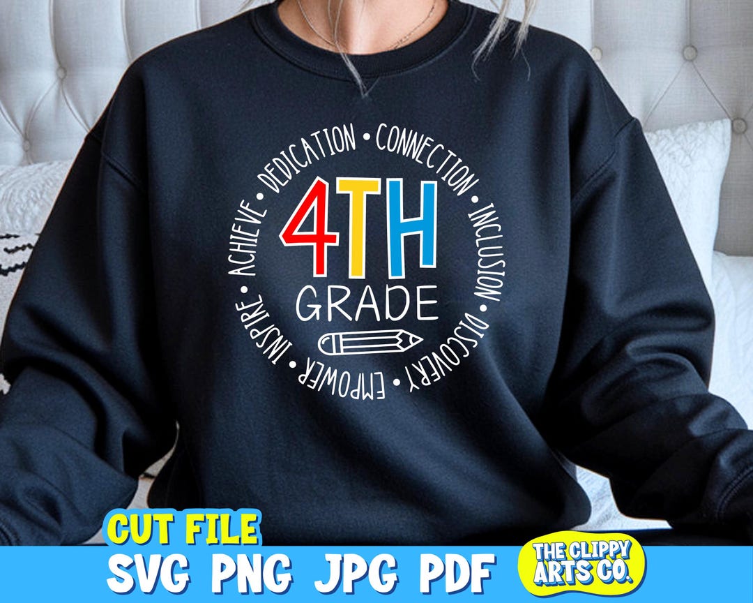 4th Grade SVG, Back to School Png, 4th Grade Png, 100 Days of School ...