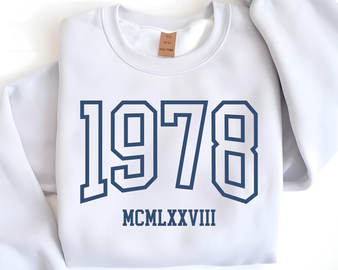 1978 Roman Numerals SVG, Retro 1978 Birthday SVG, 70s Baby SVG, 1978 ...