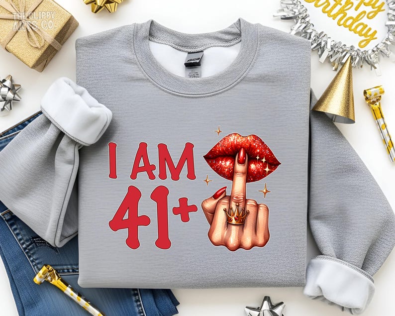 41 Plus Middle Finger, 42nd Birthday PNG, 41 Plus 1 Birthday, Its My ...