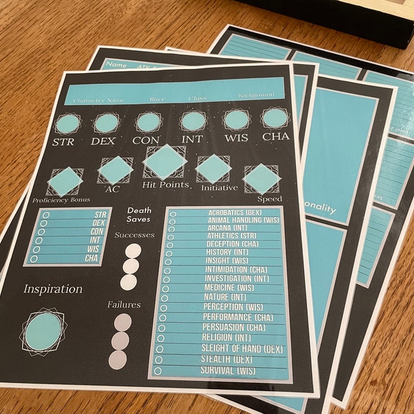 Reusable 5e Character Sheet - Etsy