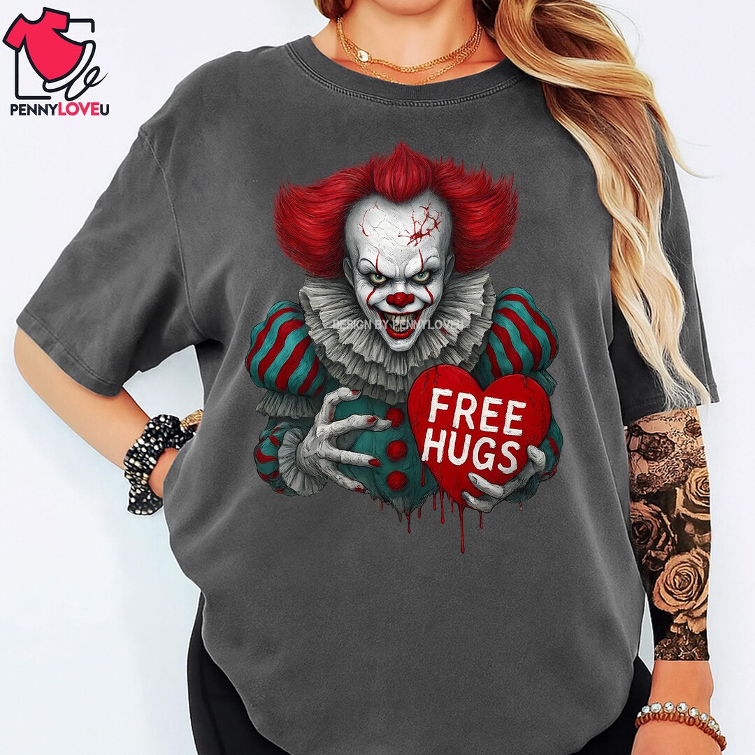 Free a Hugs Scary Clown Valentine Halloween Horror Character - Horror ...