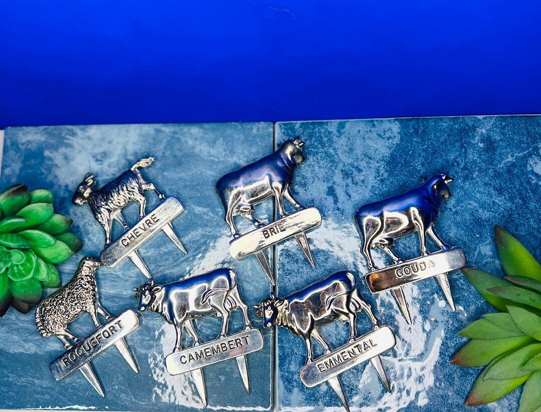 Vintage Silver Plated Silea Cheese Markers Made in France Party Spikes ...