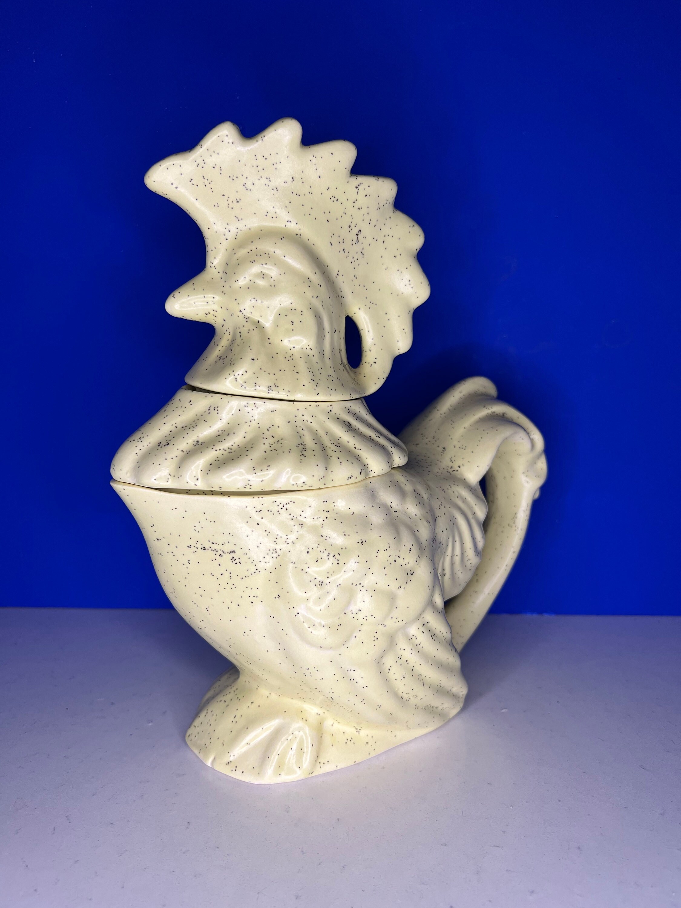 Vintage Signed Ceramic Rooster Teapot in Three Pieces Sugar Creamer ...