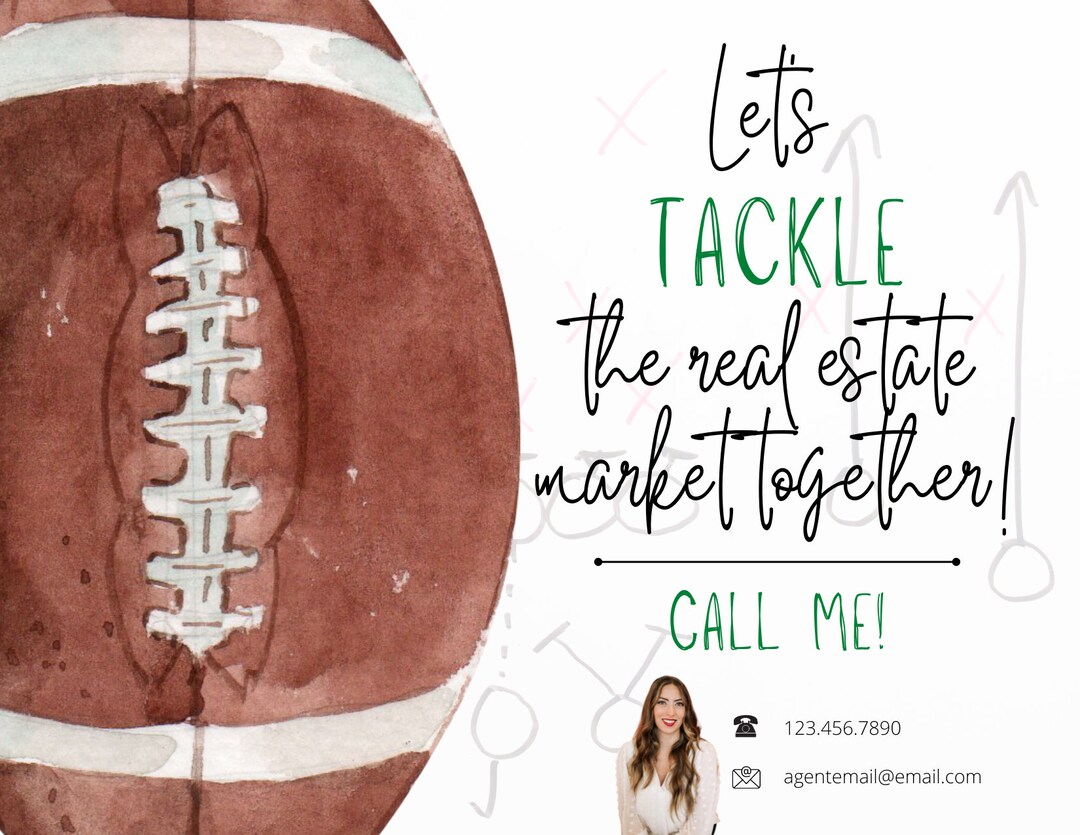 Real Estate Postcard/template/football - Etsy