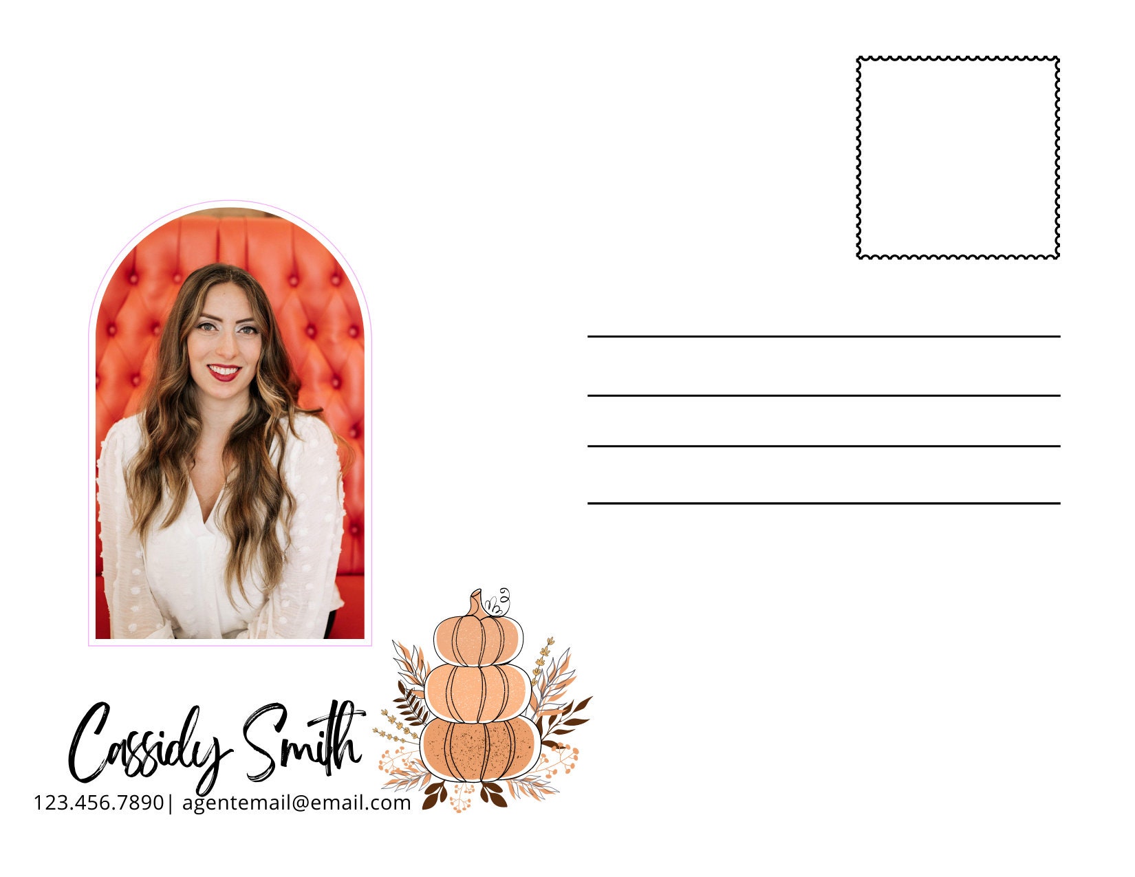 Real Estate Double Sided Post Card/template/thankful, Grateful, Blessed ...