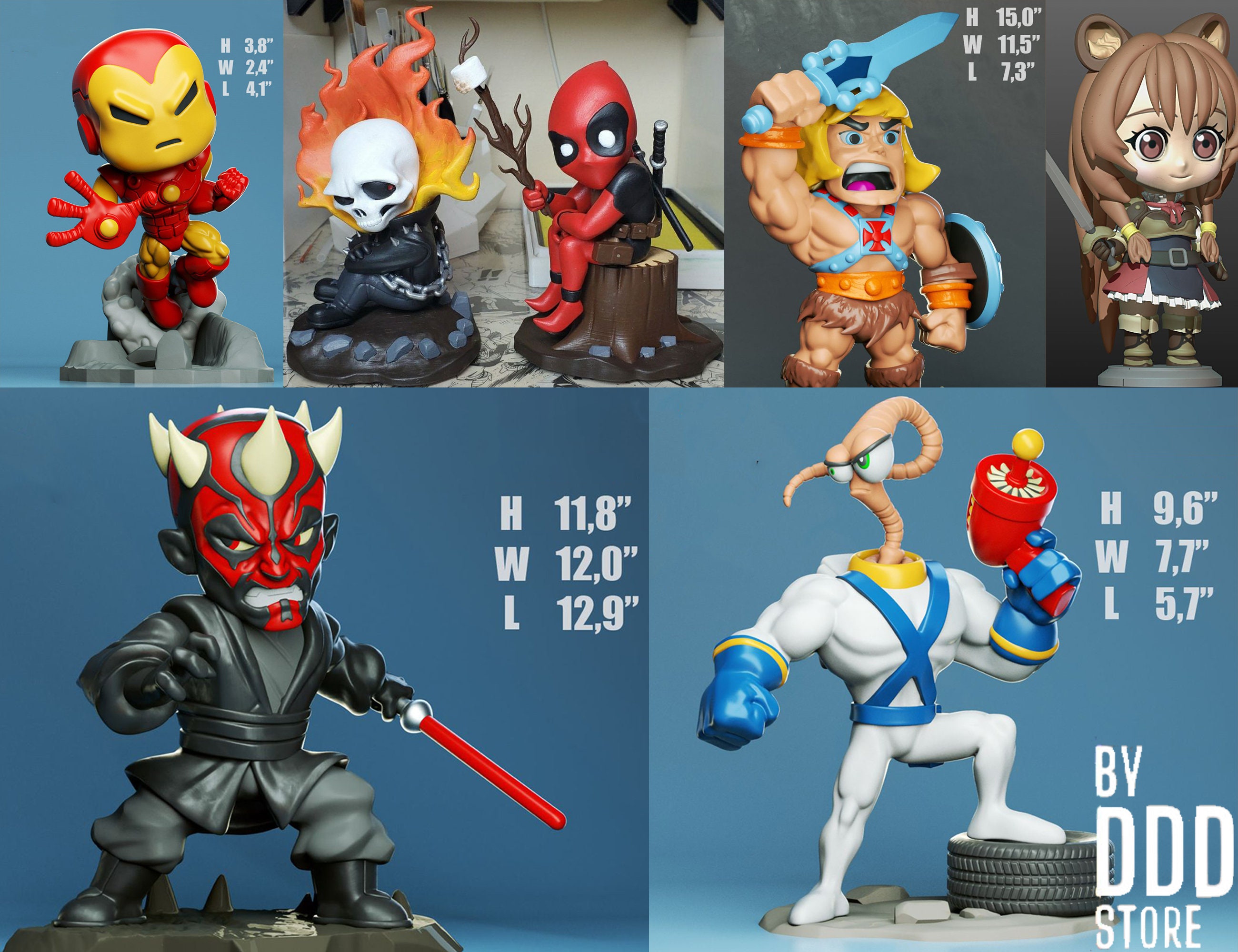 3D STL Chibi Pack 50 Pcs Models 3d Print File High Quality (Instant ...