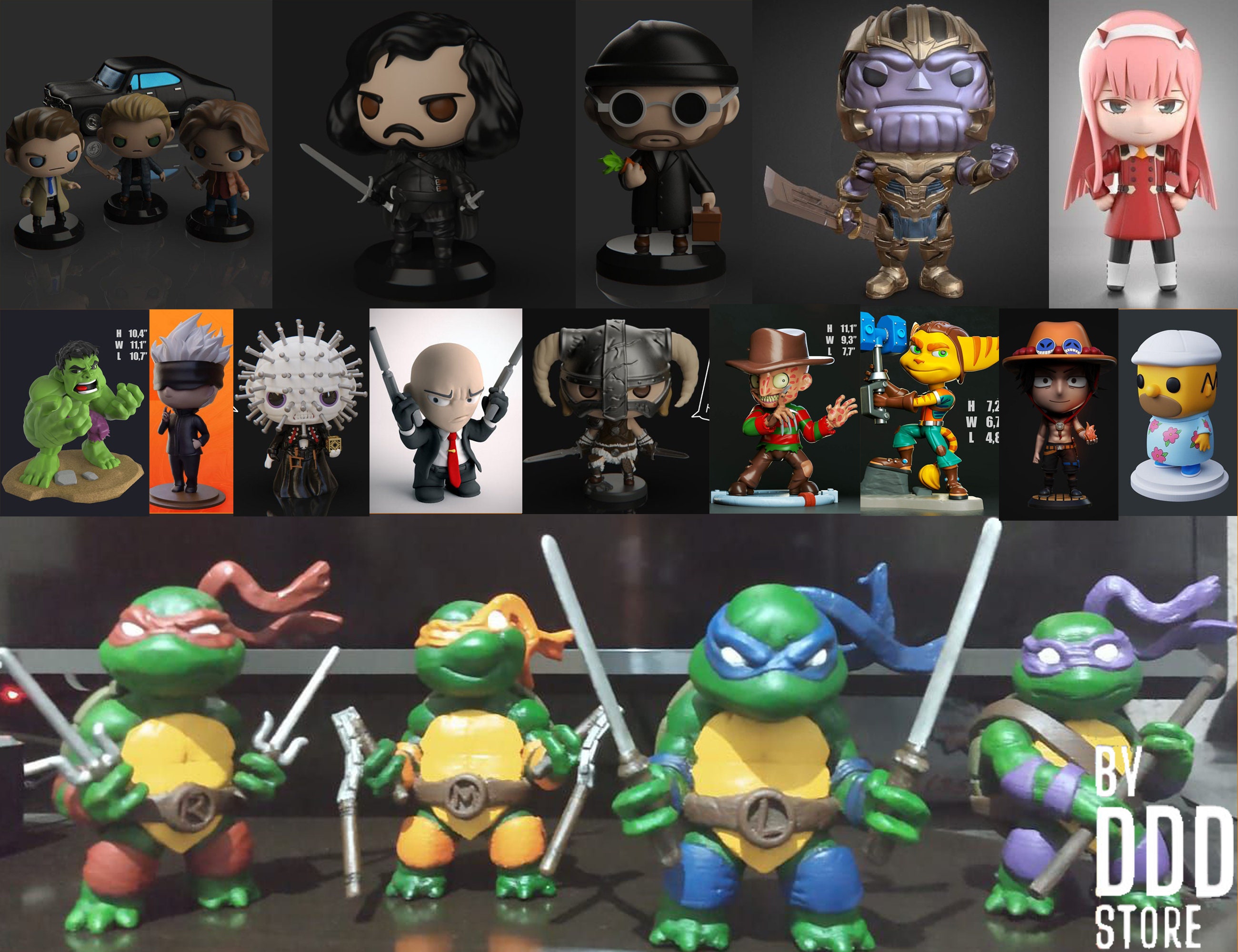 3D STL Chibi Pack 50 Pcs Models 3d Print File High - Etsy