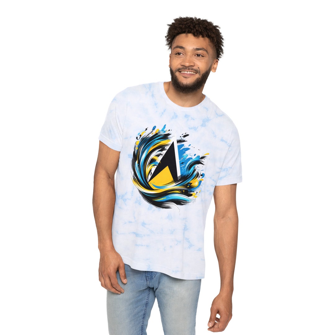 St. Lucia Flag Tie-dye Shirt: Lucian Pride Gift - Etsy