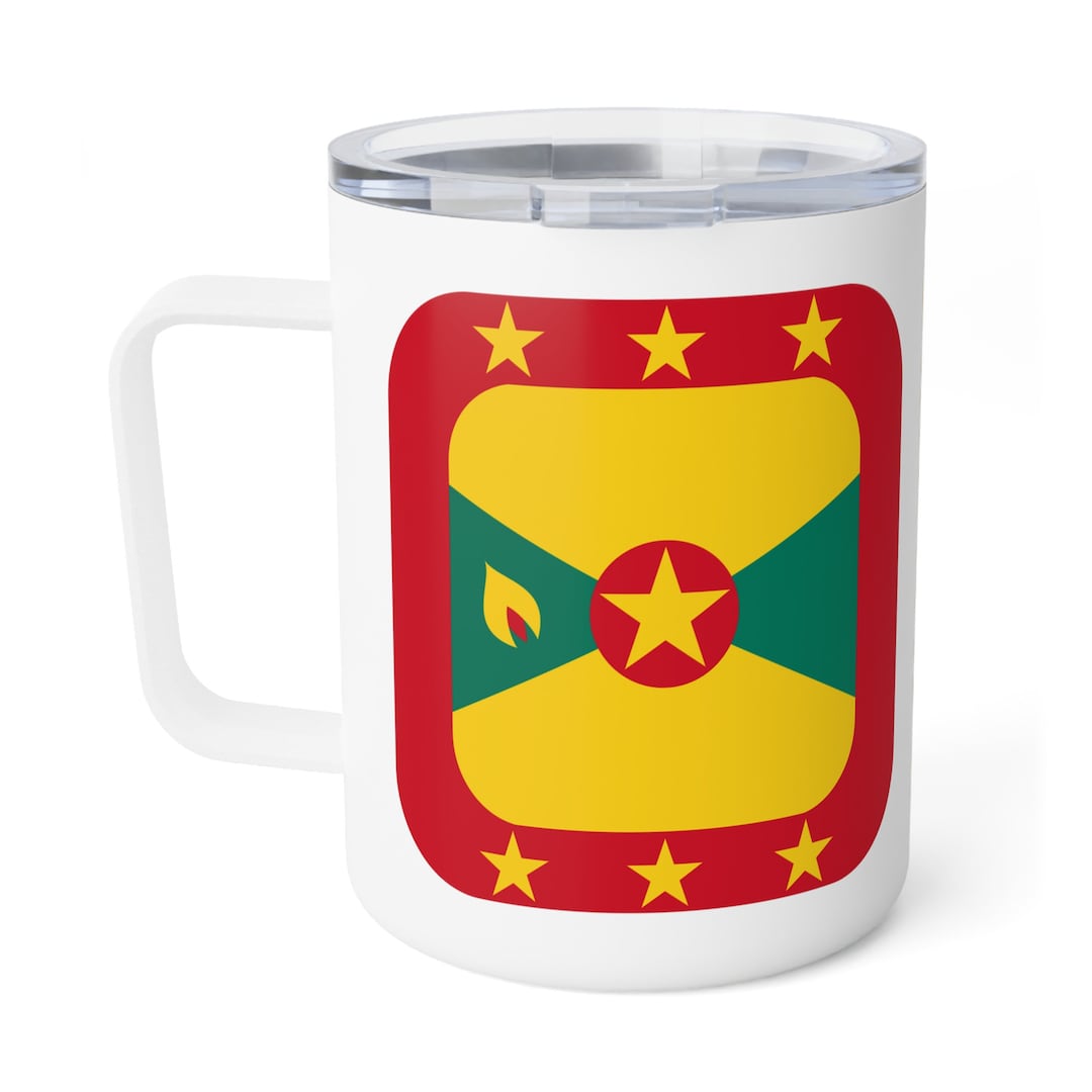 Grenada Flag Coffee Mug: Grenadian Pride Gift, 10oz Insulated Mug - Etsy