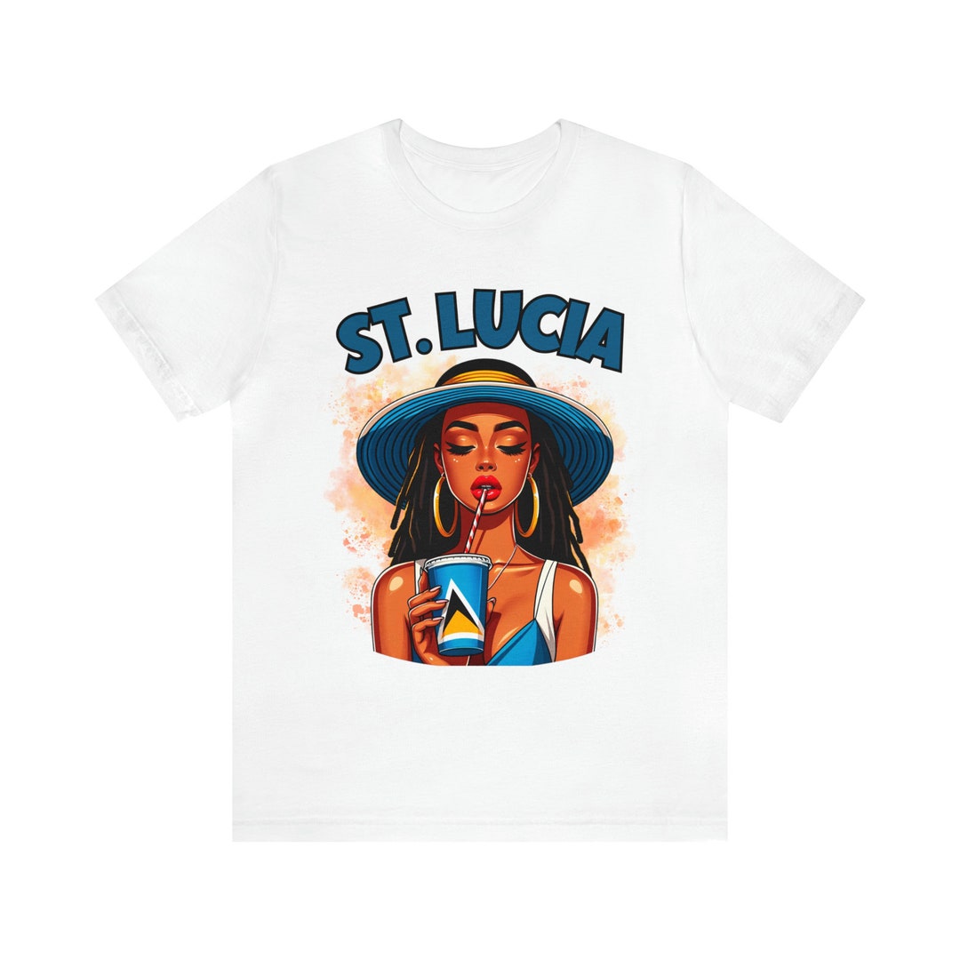 St Lucia Flag T-shirt: Lucian Pride, Caribbean Heritage - Etsy