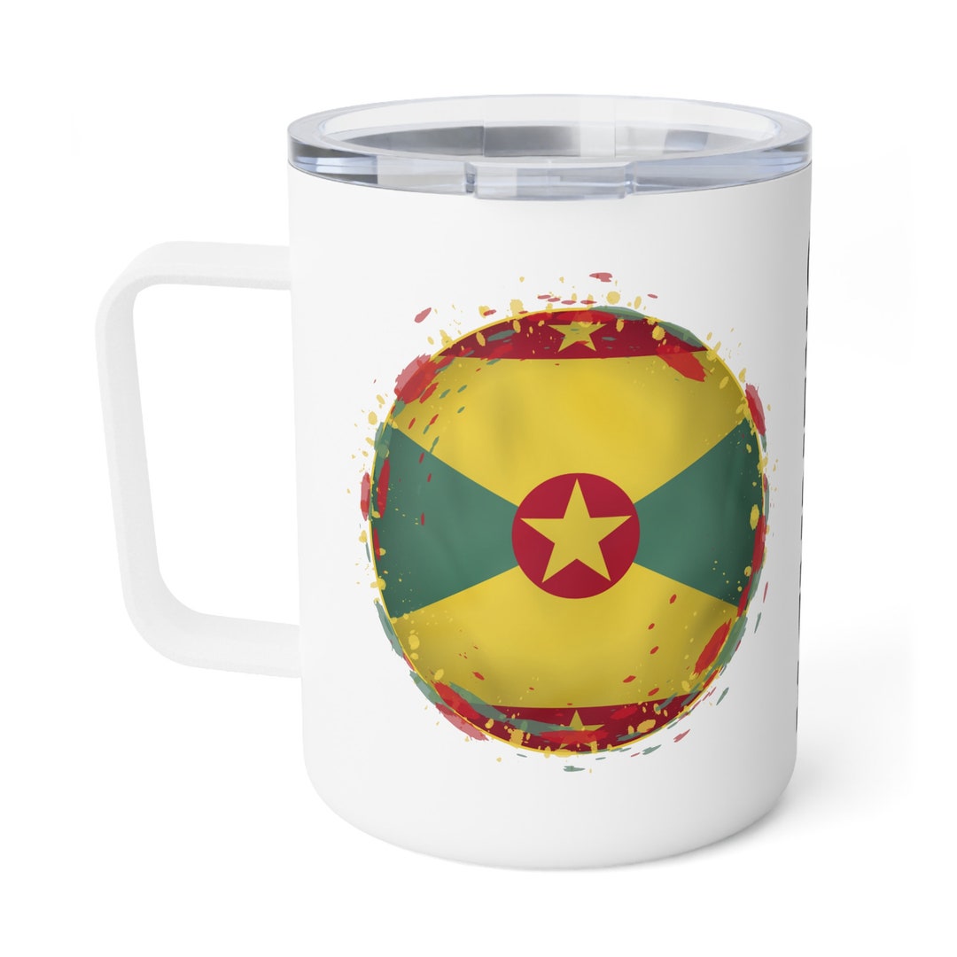 Personalized Grenada Insulated Coffee Mug, 10oz Grenadian Gift Grenada ...