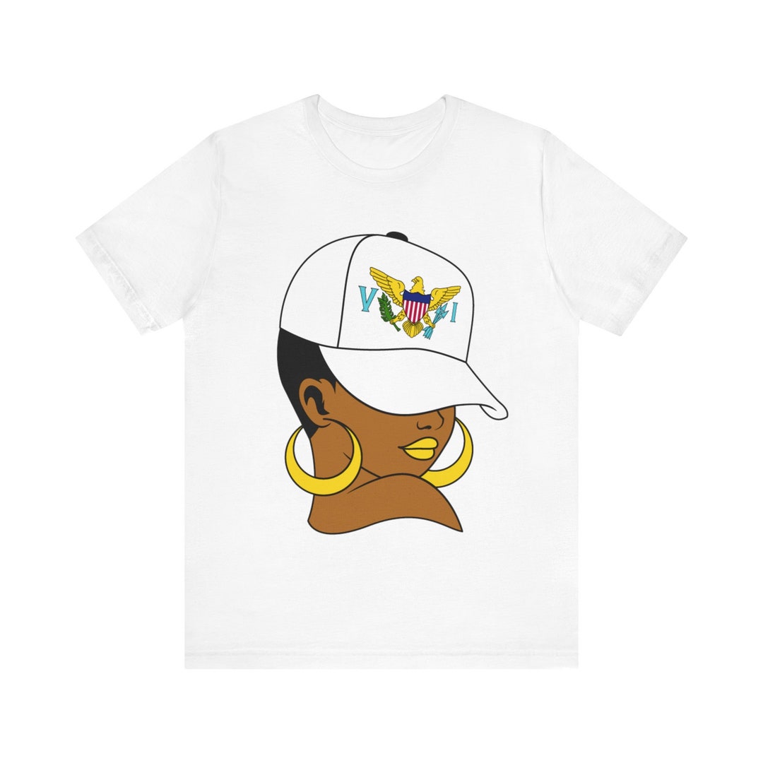 US Virgin Islands Pride T-shirt: Afro Woman VI Flag Tee - Etsy