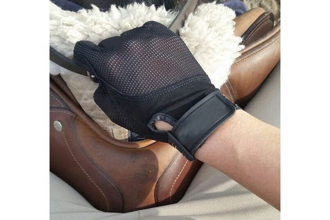 Horse Riding Gloves, Black, Summer Mesh, Equestrian Gloves - Etsy