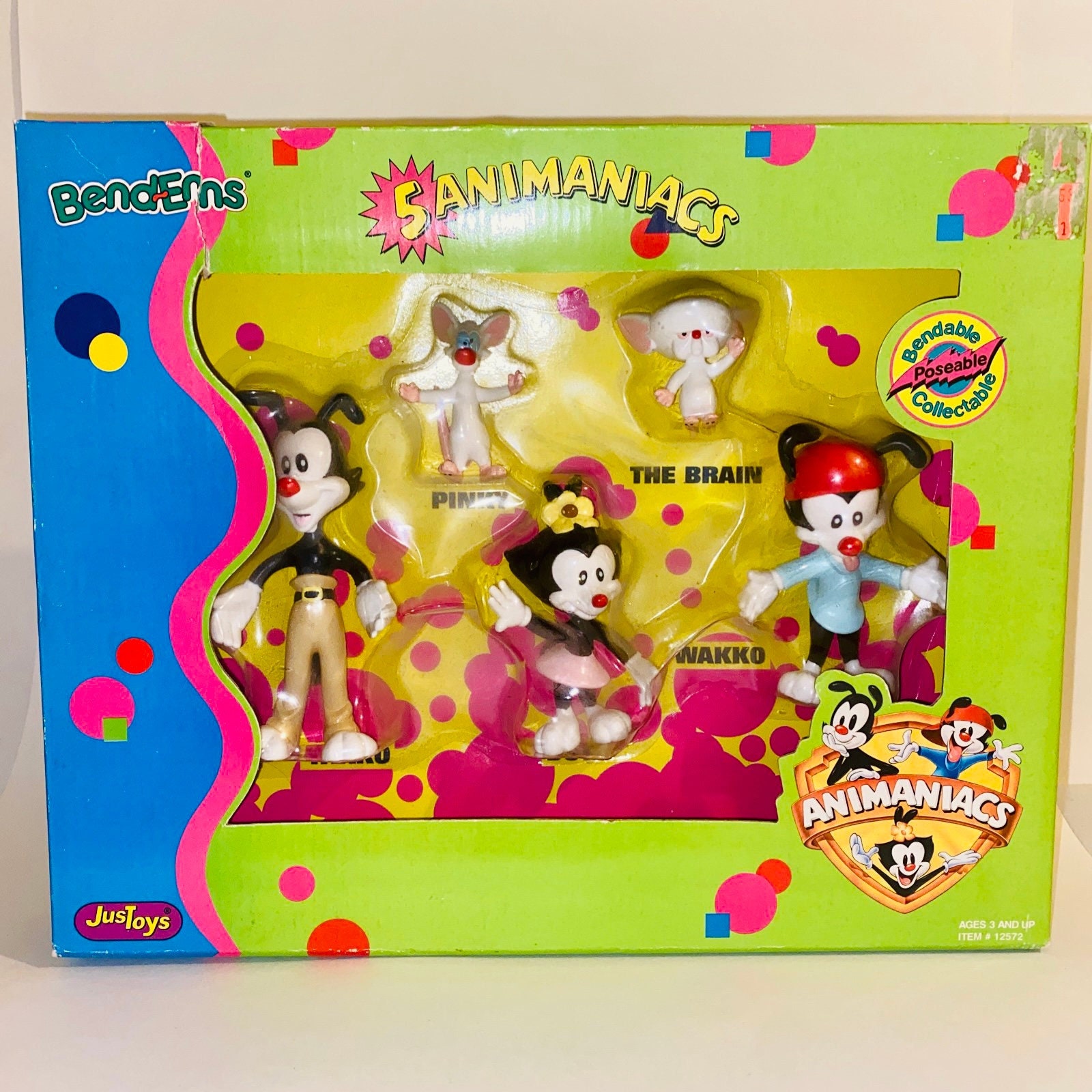 RARE VINTAGE 1994 Unopened ANIMANIACS Bend-ems Wakko Yakko Dot Pinky ...