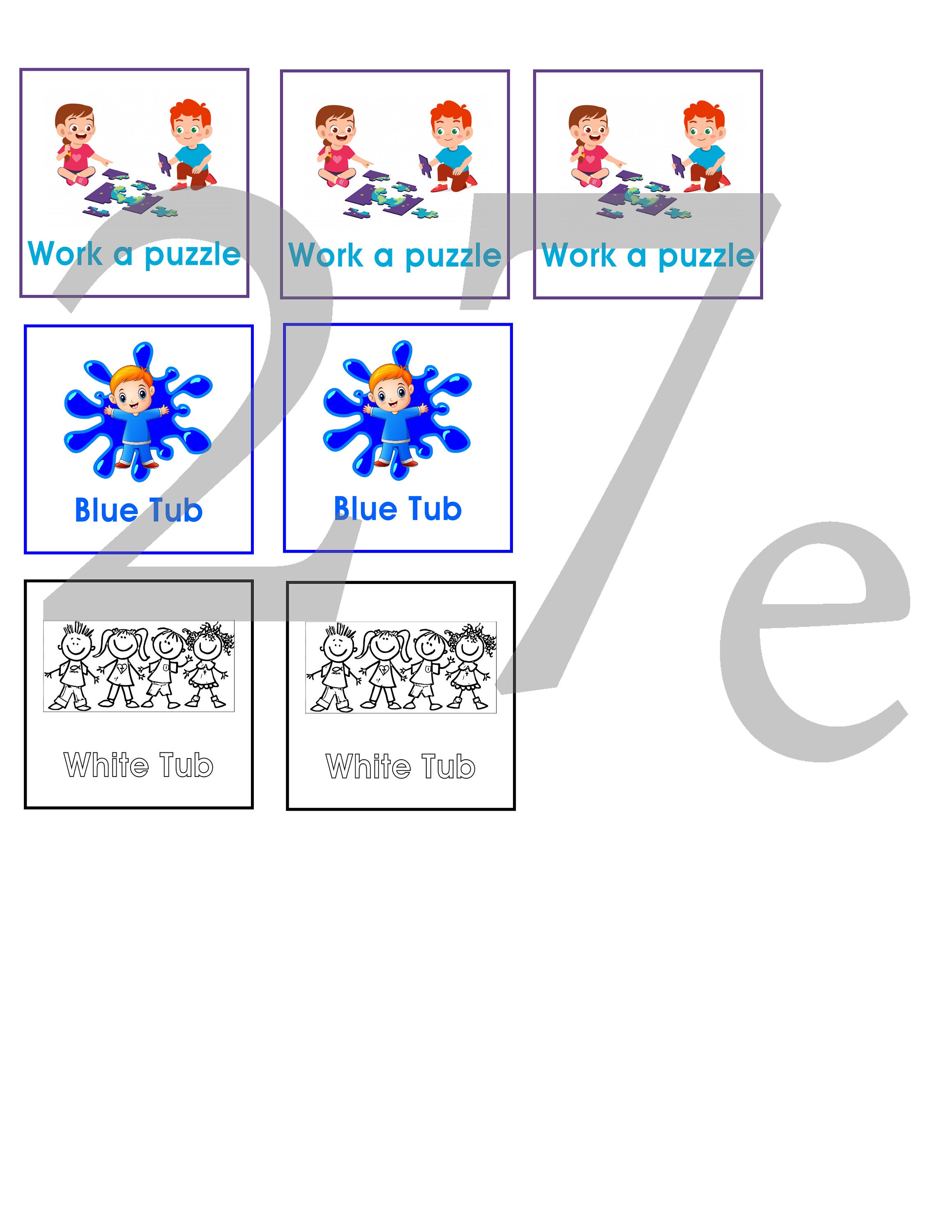 27 School Classroom Center Labels Tags Printed on Cardstock and Shipped ...
