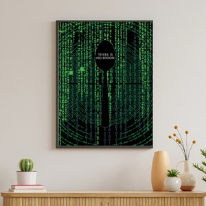 THE MATRIX Movie Poster - There is No Spoon - Gifts for Him - Abstract ...