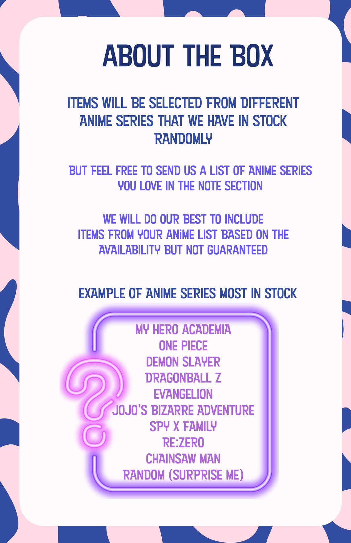 Surprise Random Mystery Anime Box - Anime Gift Box, Anime Fandom Box ...