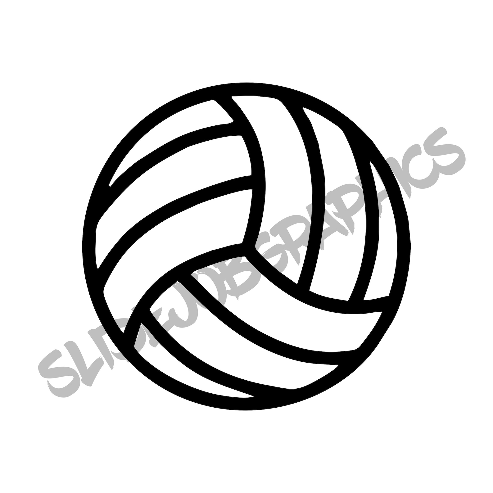 Volleyball Vector File Vector Clip Art For Commercial Etsy