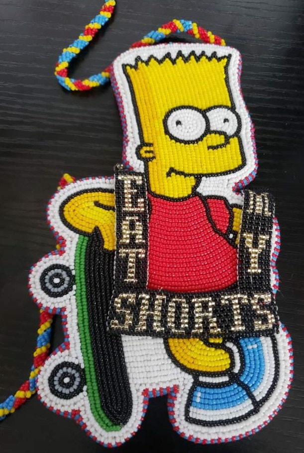 Native American Custom Beaded Bart Simpson - Etsy